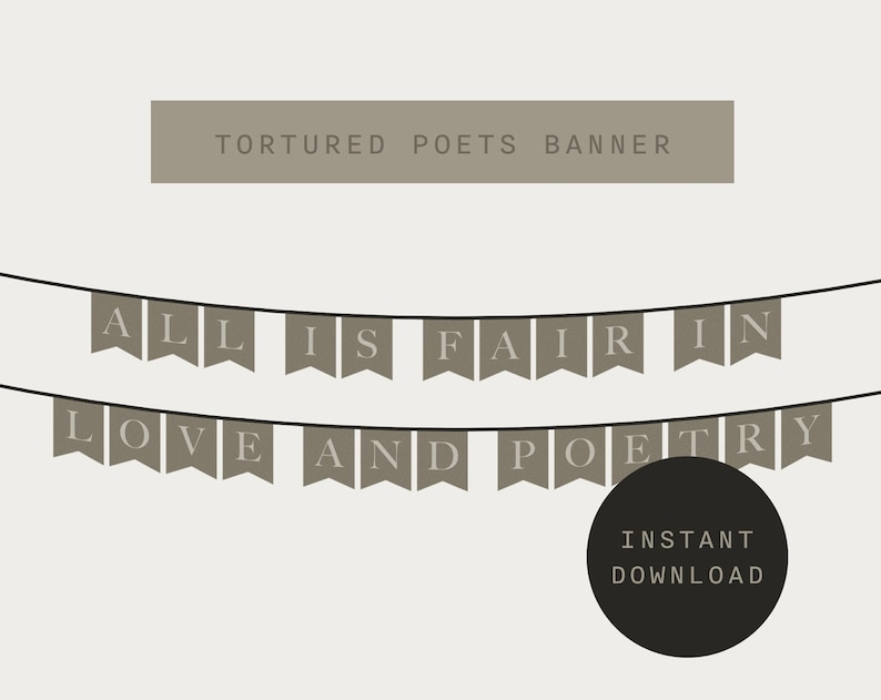 Taylor Swift Tortured Poets Department Listening Party Printable "all ...