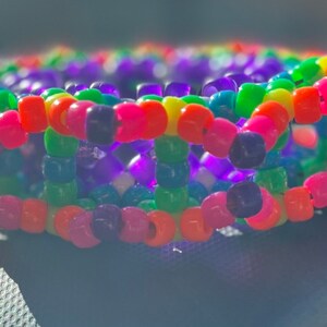 Rainbow Carousel Kandi Cuff - Etsy