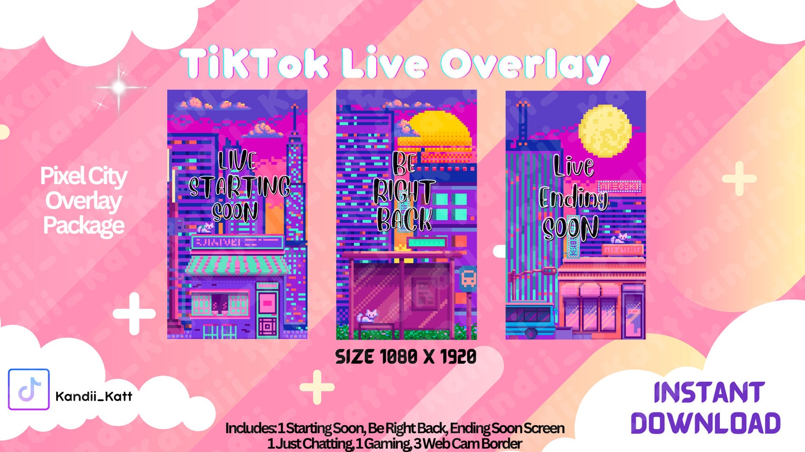 Tiktok Live Overlays Vtuber or Just Chatting - Etsy