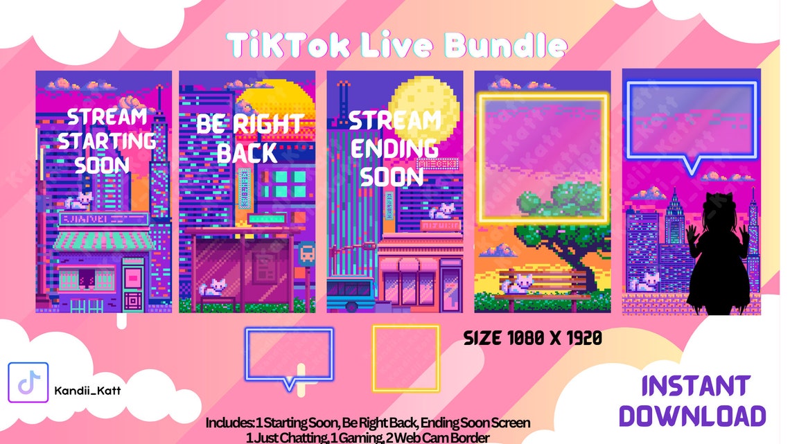 Tiktok Live Overlays Vtuber or Just Chatting - Etsy