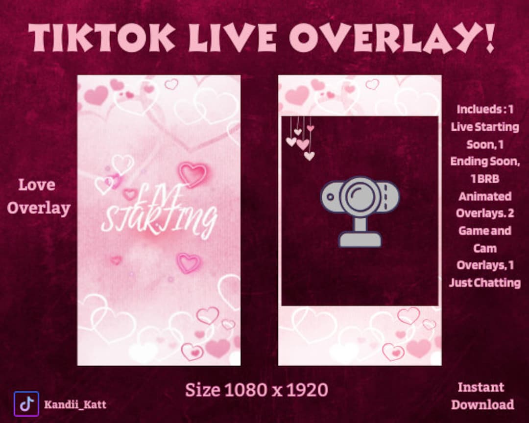 Love Tiktok Overlay Package - Etsy