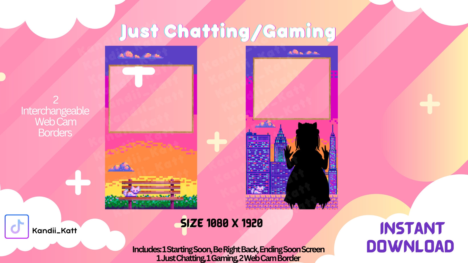 Tiktok Live Overlays Vtuber or Just Chatting - Etsy