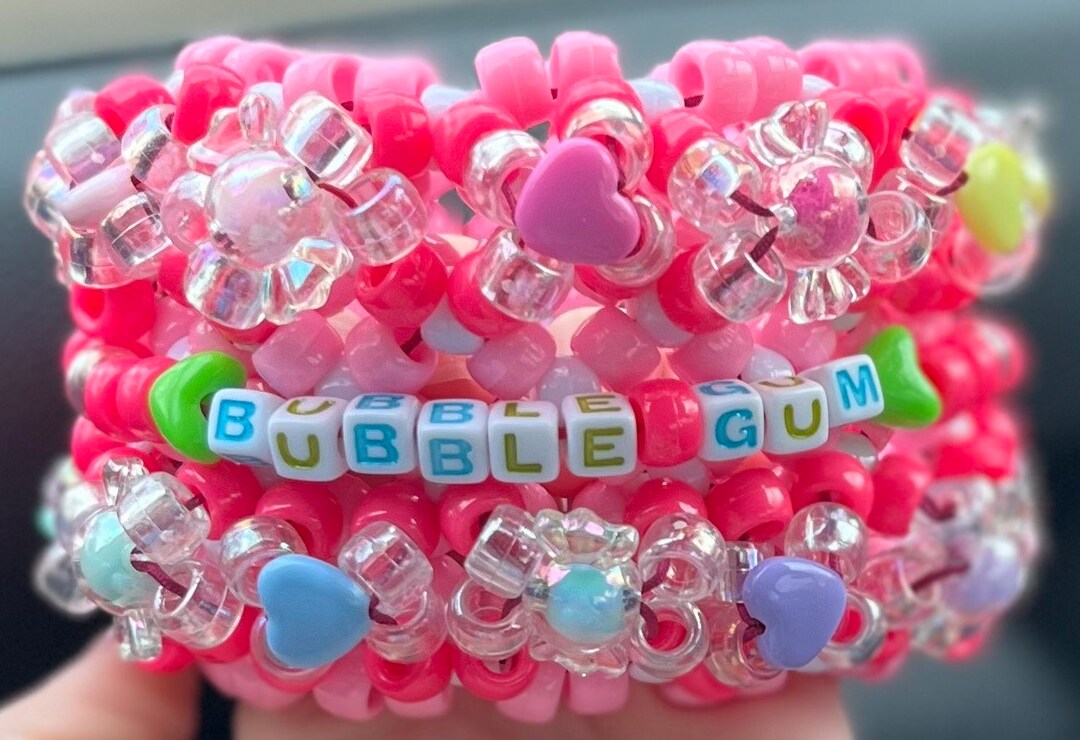 Bubble Gum Mini Rotator Kandi Cuff - Etsy