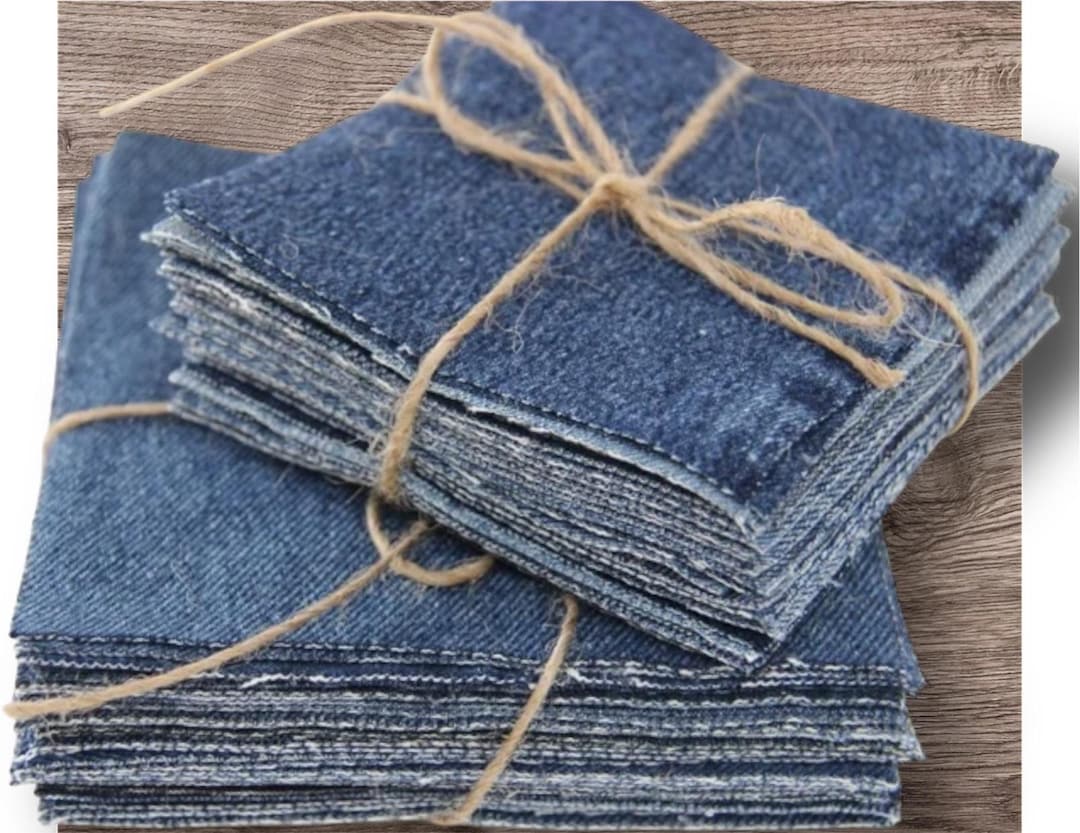 Reclaimed Denim Quilting Squares - Etsy