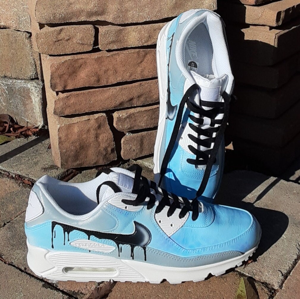 Custom Airbrush Painted Nike Air Max 90/ COLOR BLOCK / Custom Kicks ...