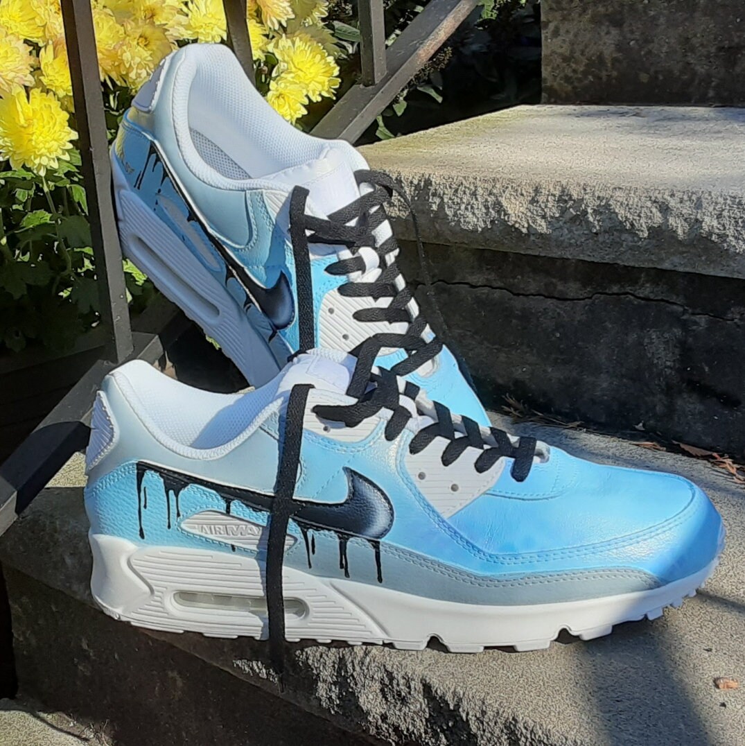 Custom Airbrush Painted Nike Air Max 90/ COLOR BLOCK / Custom Kicks ...