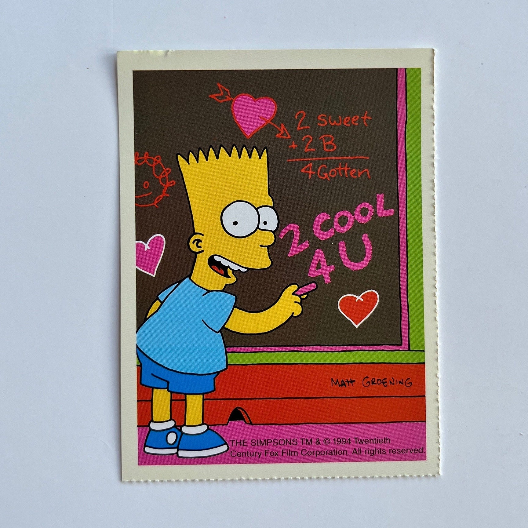 Vintage Simpsons Valentines Day Greeting Cards 1994 - Etsy