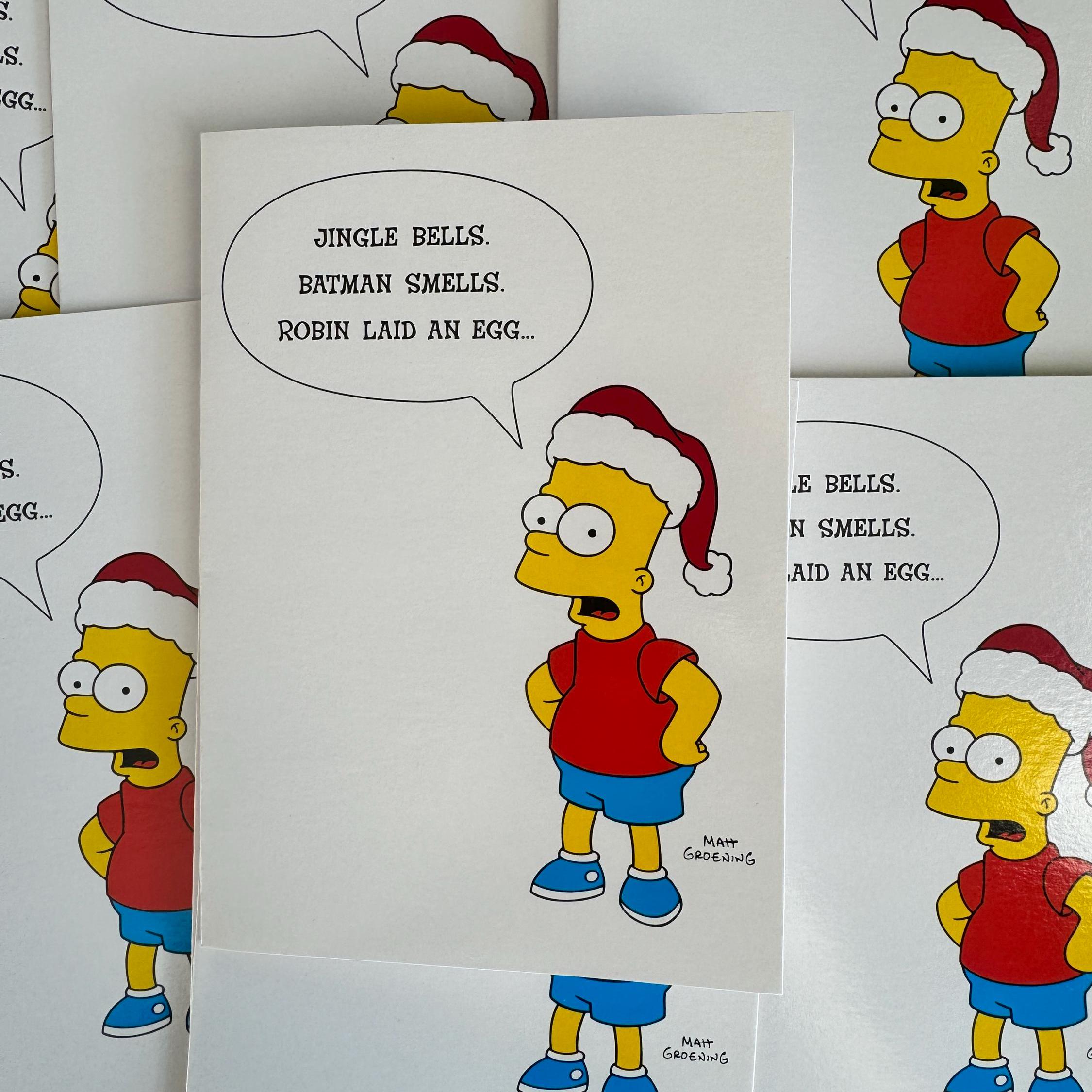 Vintage Simpsons Christmas Greeting Card - Etsy
