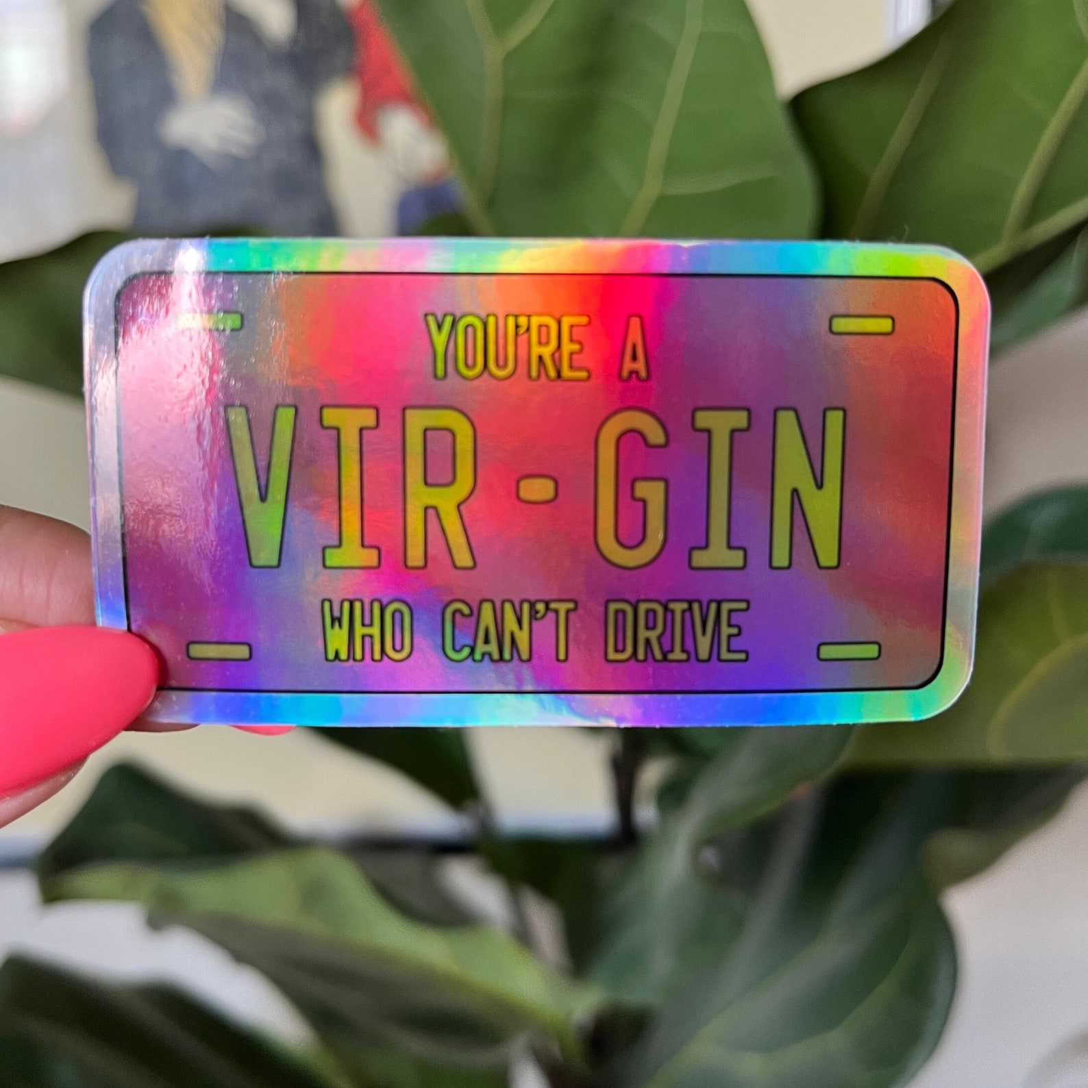 Clueless 90s Cant Drive Holographic Vinyl Sticker - Etsy