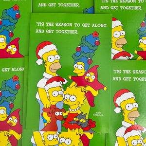 Vintage Simpsons Christmas Greeting Card - Etsy