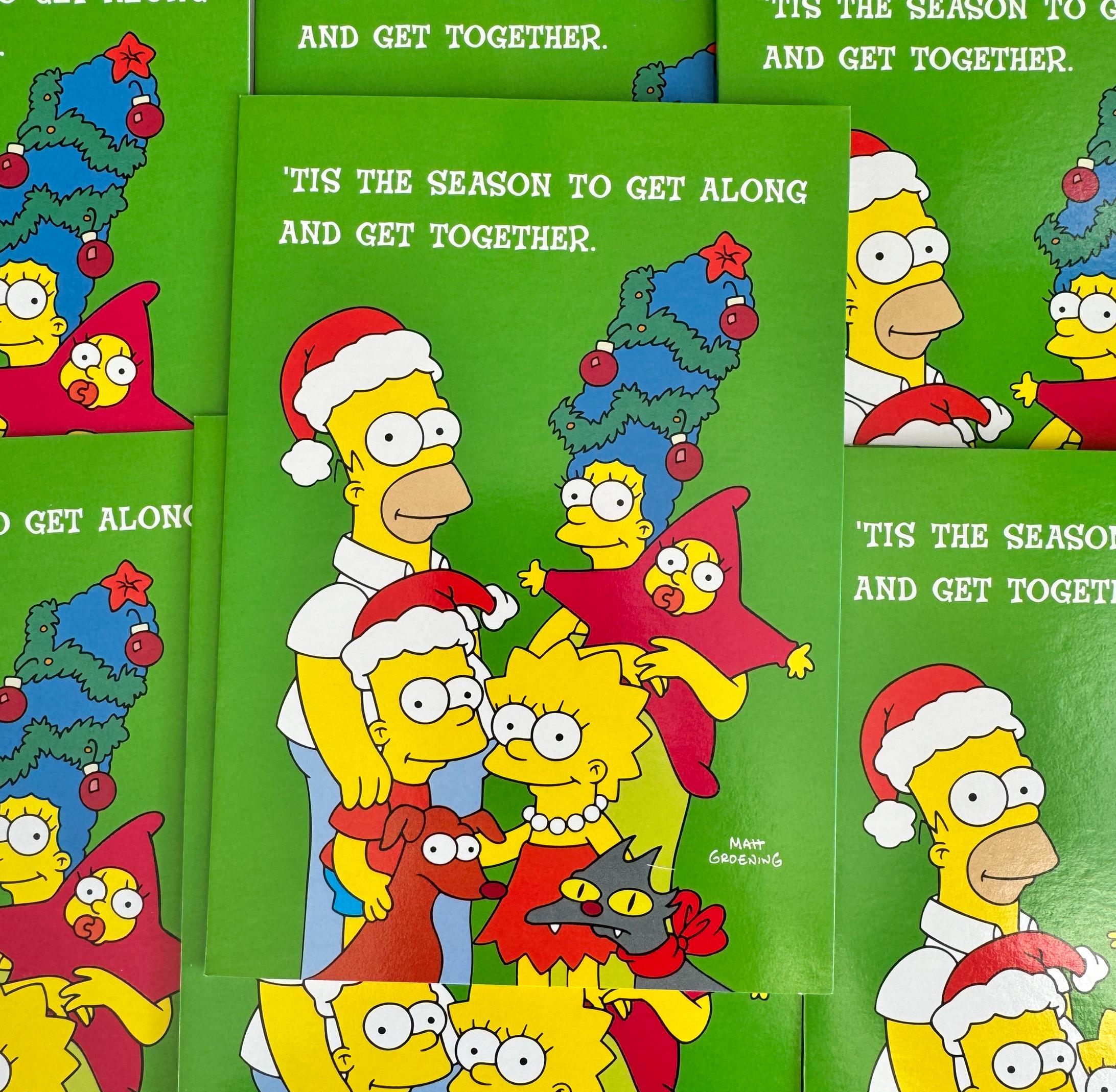Vintage Simpsons Christmas Greeting Card - Etsy