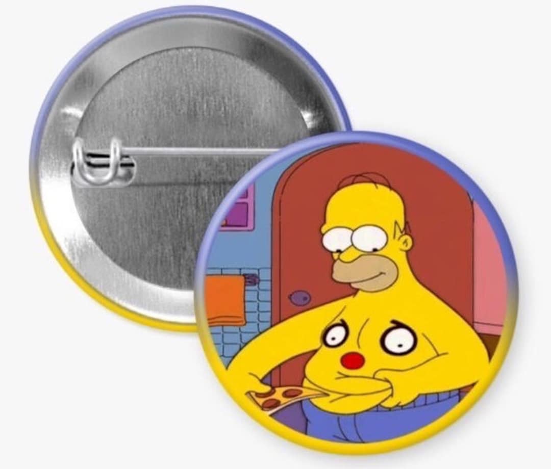Homer Simpson Pizza Simpsons 1.5” Pinback Button - Etsy