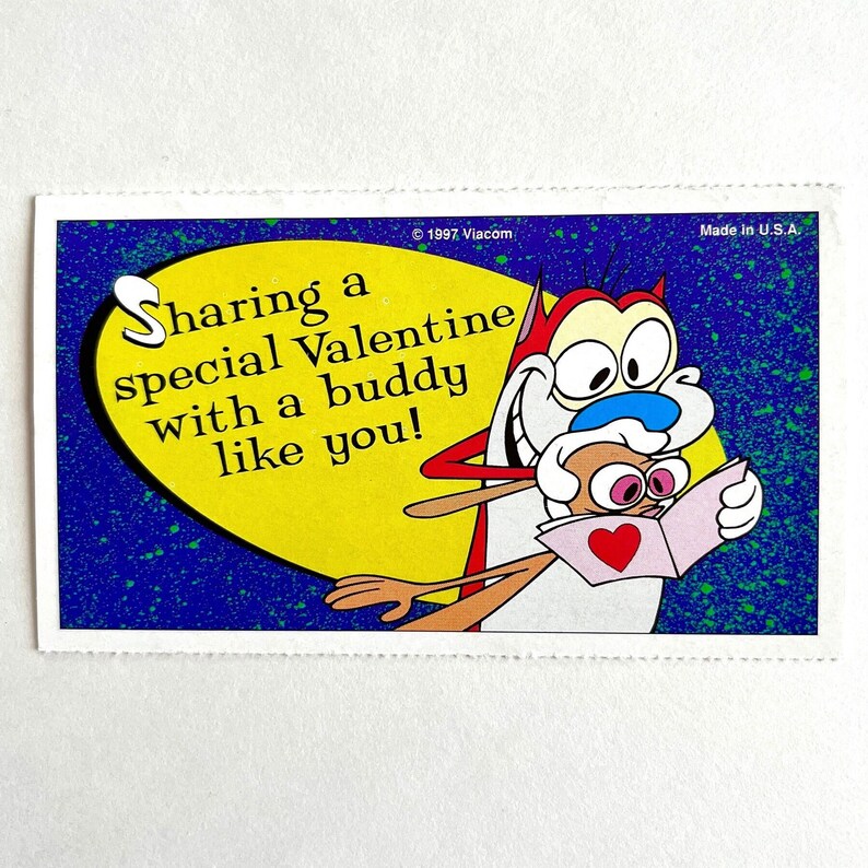 Vintage Ren and Stimpy Valentines Day Greeting Cards 1997 - Etsy
