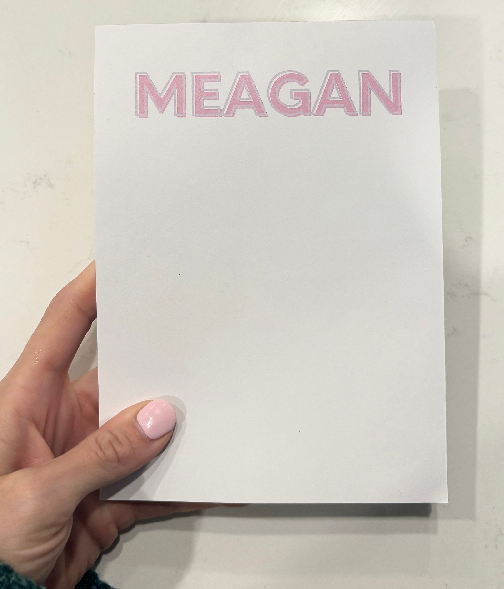 Block Letter Notepad - Etsy