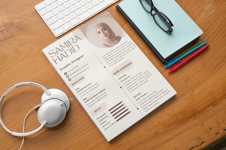 Toasted Pink Editable Resume Template - Etsy