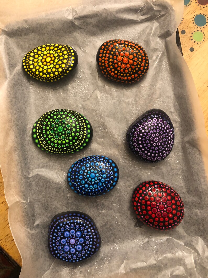 Hand Painted Chakra Rocks - Etsy