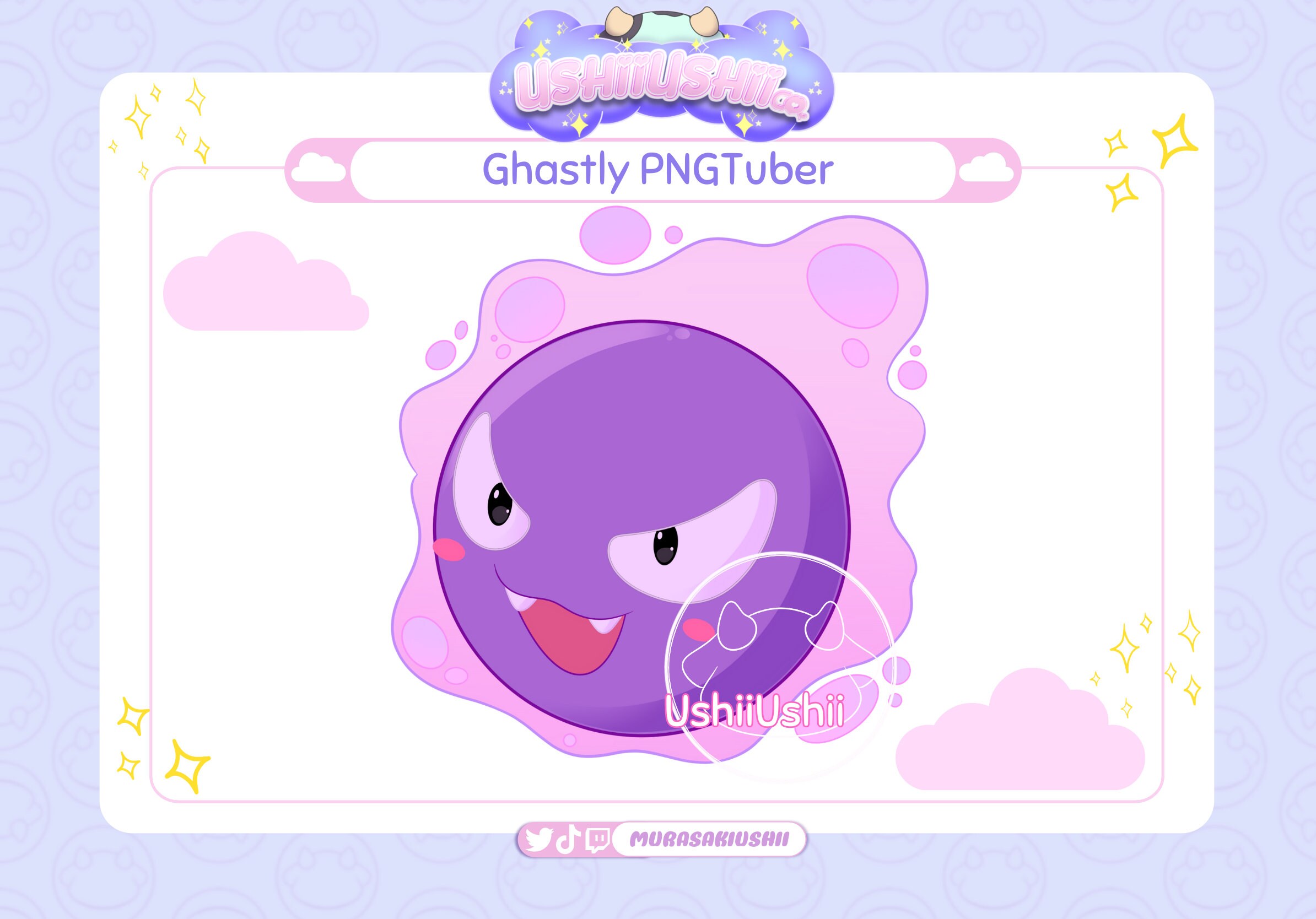 Pngtuber | Reactive Image-kawaii Ghastly Pokemon Cutie I Stream 2 Png ...