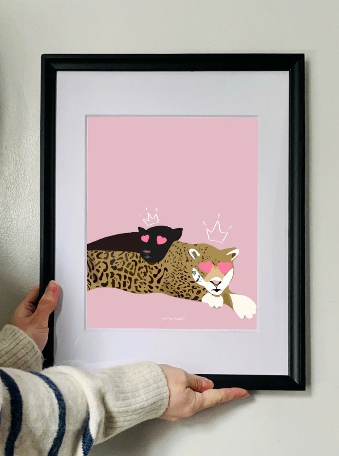 Together Framed Poster Art Deco Style Amimal Cheetah Print by Santii - Etsy Canada