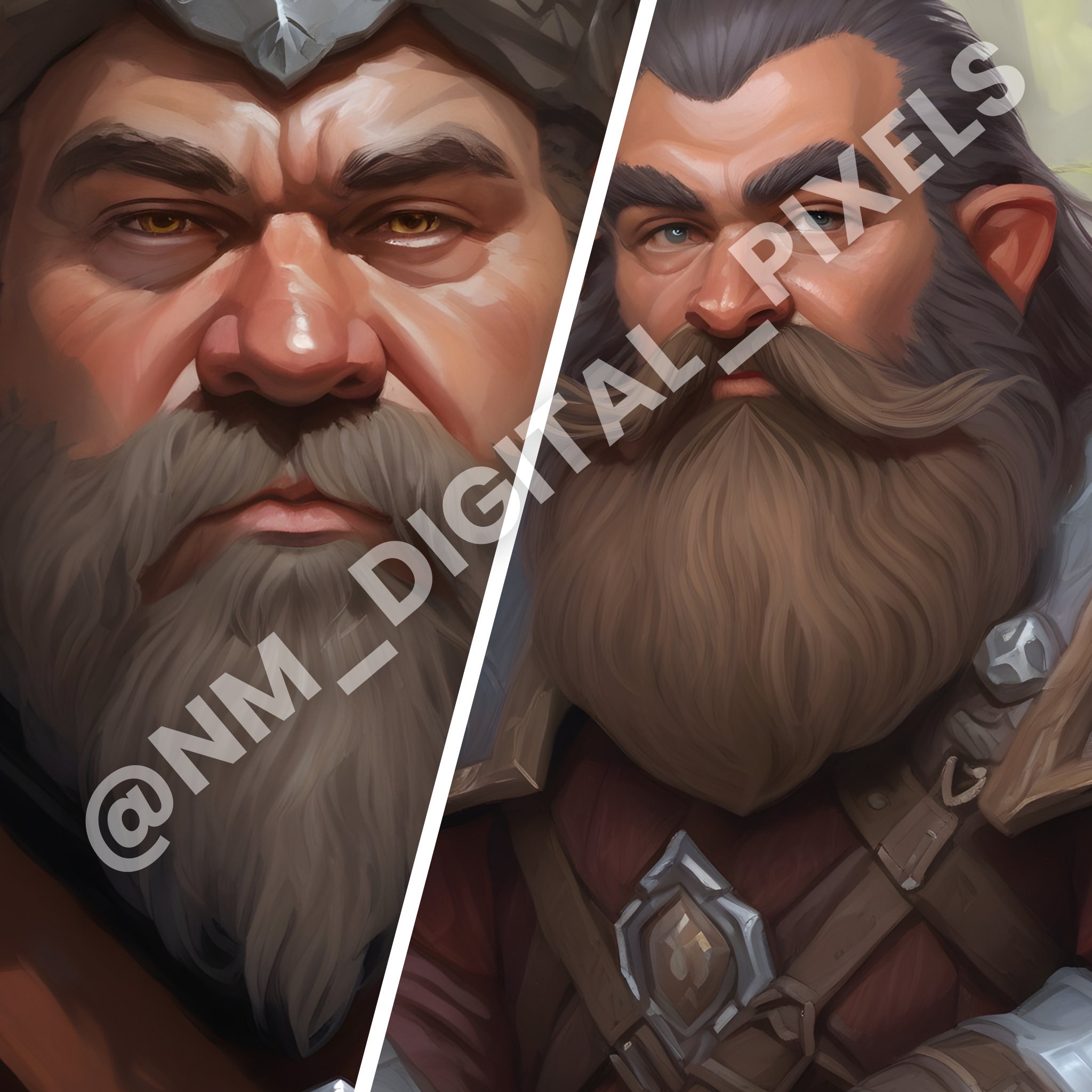 DWARF Dnd Character Art Dungeons and Dragons TTRPG Character Design ...