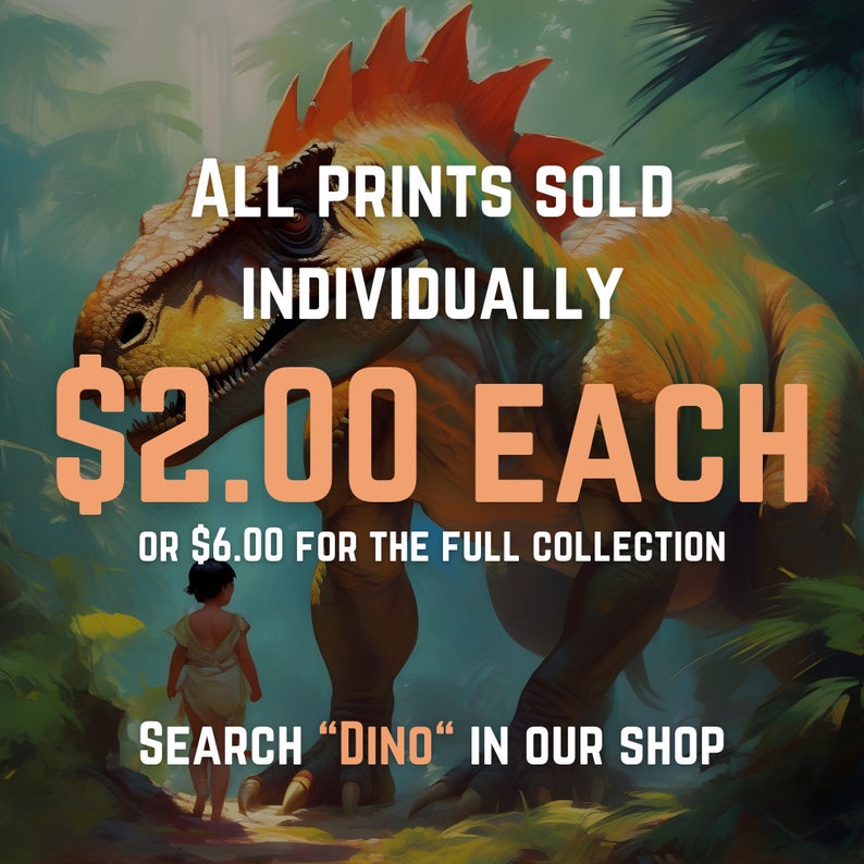 Dinosaur Prints 4 Dinosaur Wall Art, T Rex Print Digital Download ...
