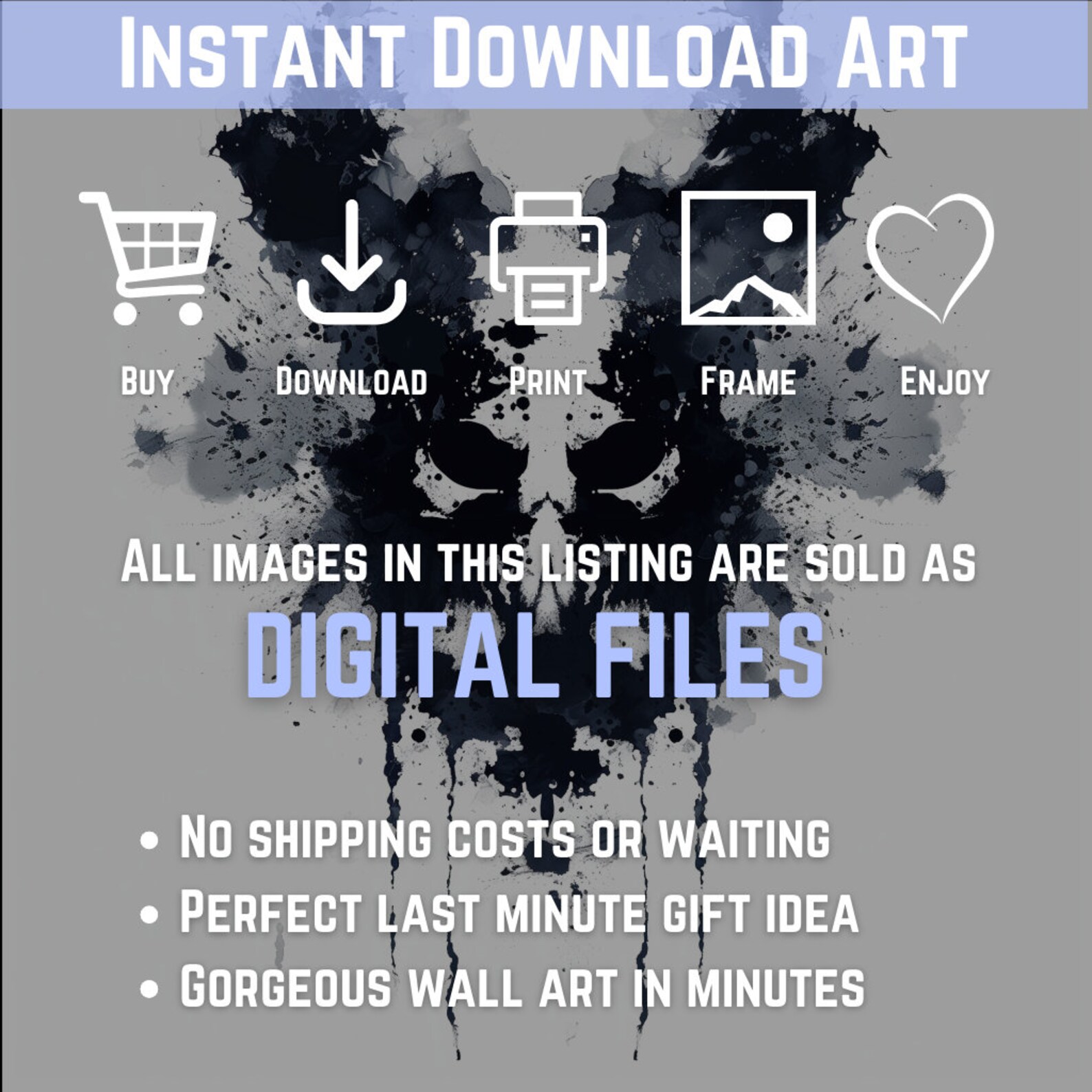 16 Rorschach Inkblot Designs, Instant Download Art, Rorschach Digital ...