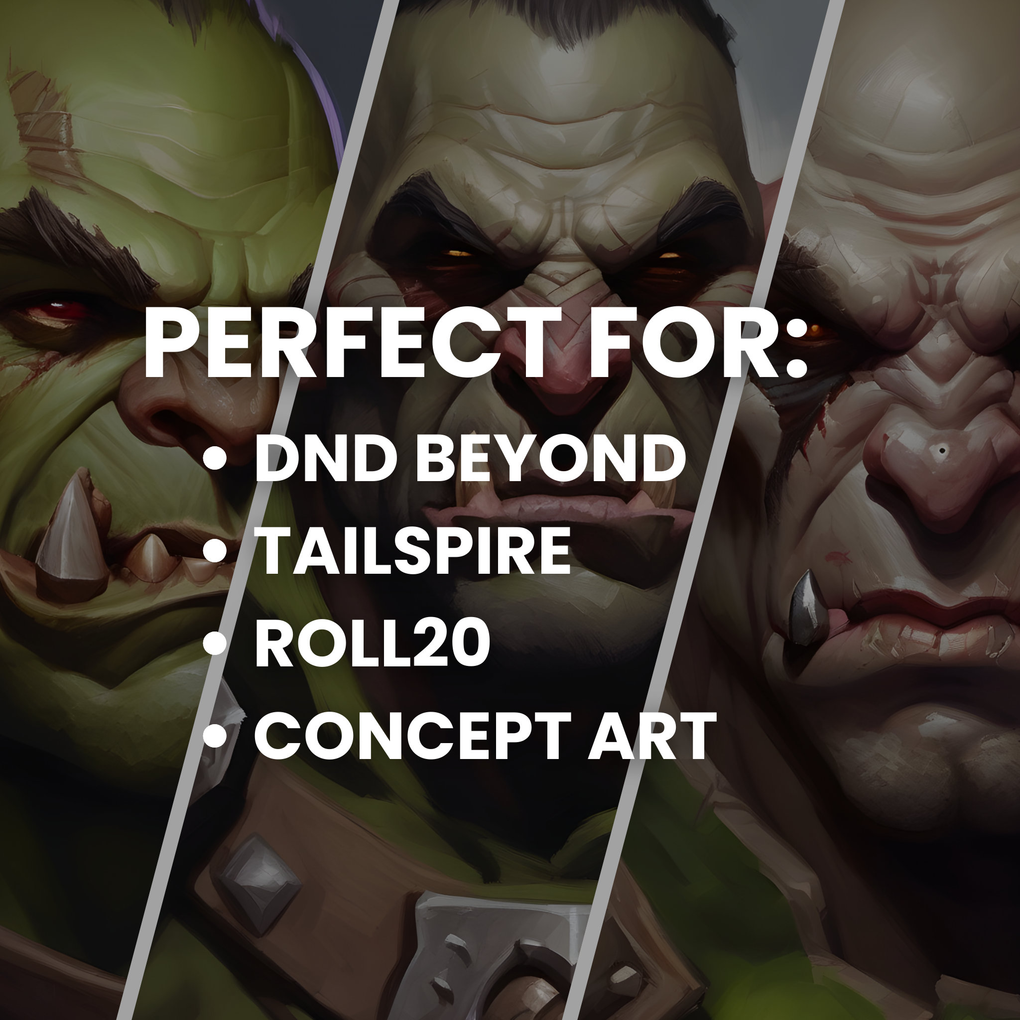 20 TTRPG Orc Character Portraits ORC MALE Character Portraits for ...