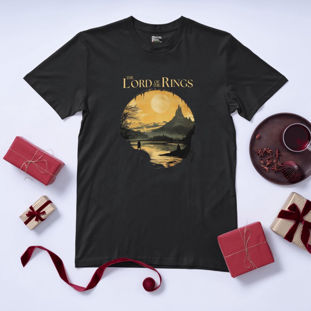 Lord of the Rings T-shirt, Hobbit Book Lover Gift, Fantasy Tee Design ...
