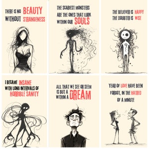 Edgar Allan Poe Quote Posters - Set of 7 | Instant Download | Edgar ...
