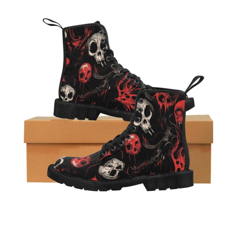 Scary Boots Horror Themed Women's Boots Creepy Boots for Halloween ...
