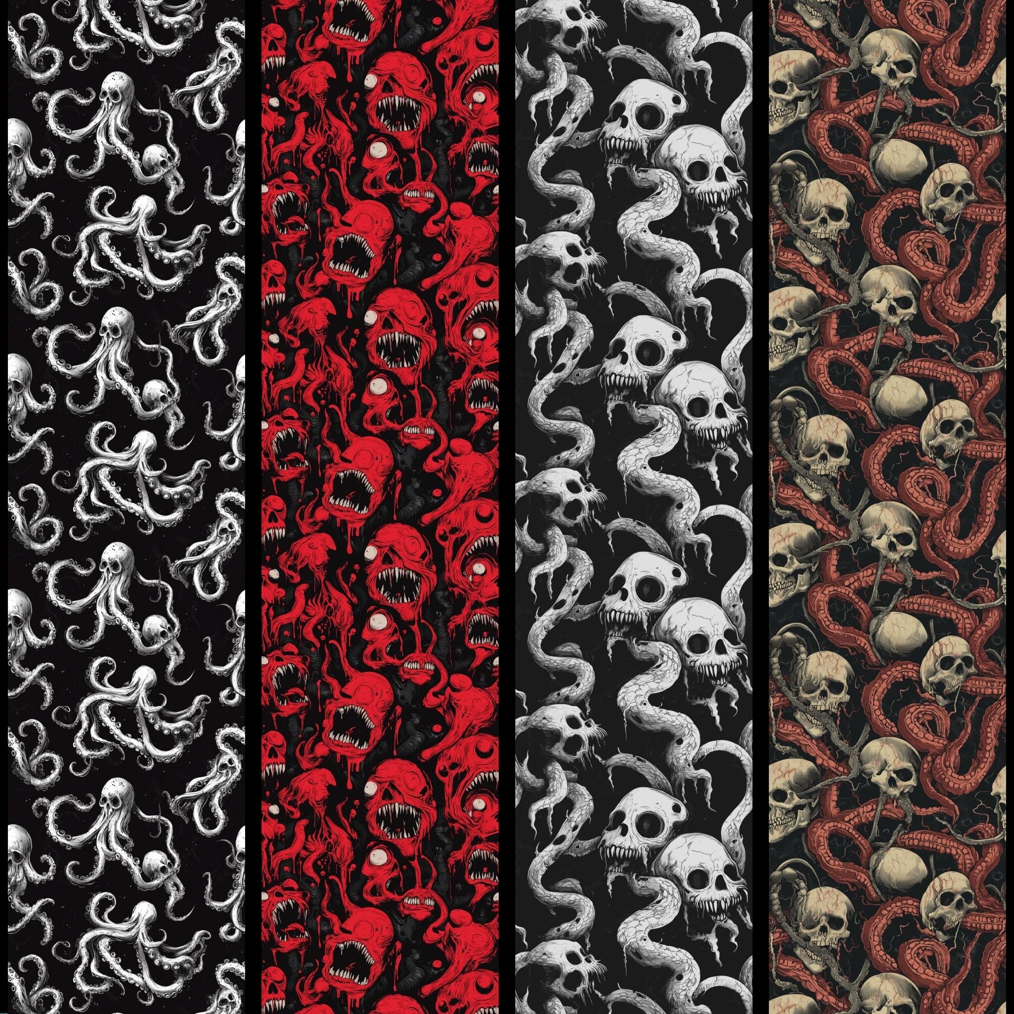 15 SEAMLESS Lovecraftian Patterns | Eldritch Elegance for Fashion and ...