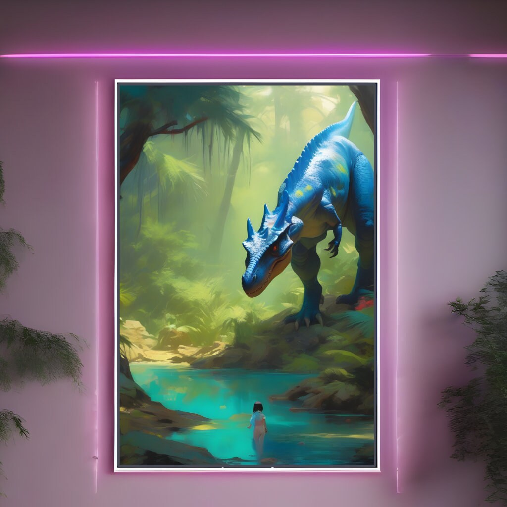 Dinosaur Prints Set of 4 Posters, Dinosaur Wall Art, T Rex Print ...