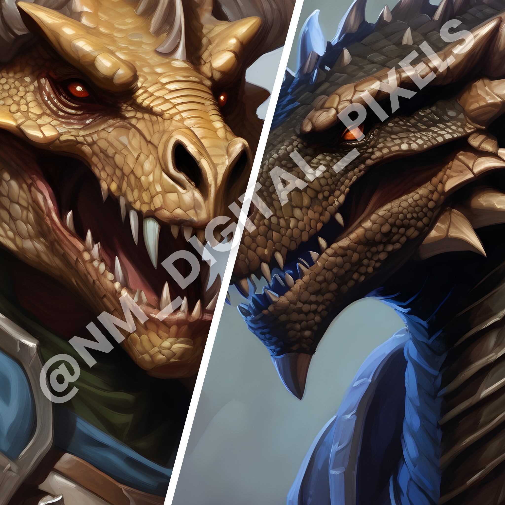 18 TTRPG Dragonborn Character Portraits Character Portraits for ...