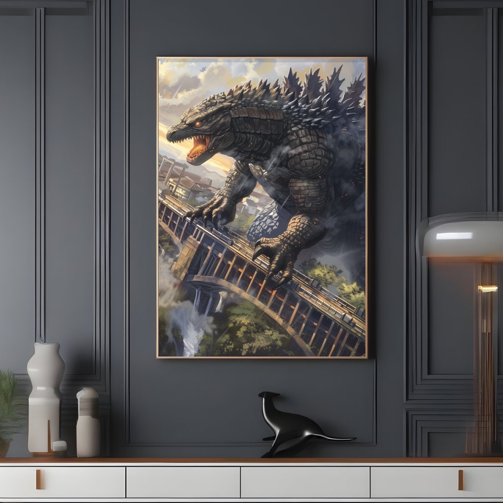 Anime Godzilla Kaiju Artwork PRINTABLE Artwork Set of 6 DIGITAL Prints ...