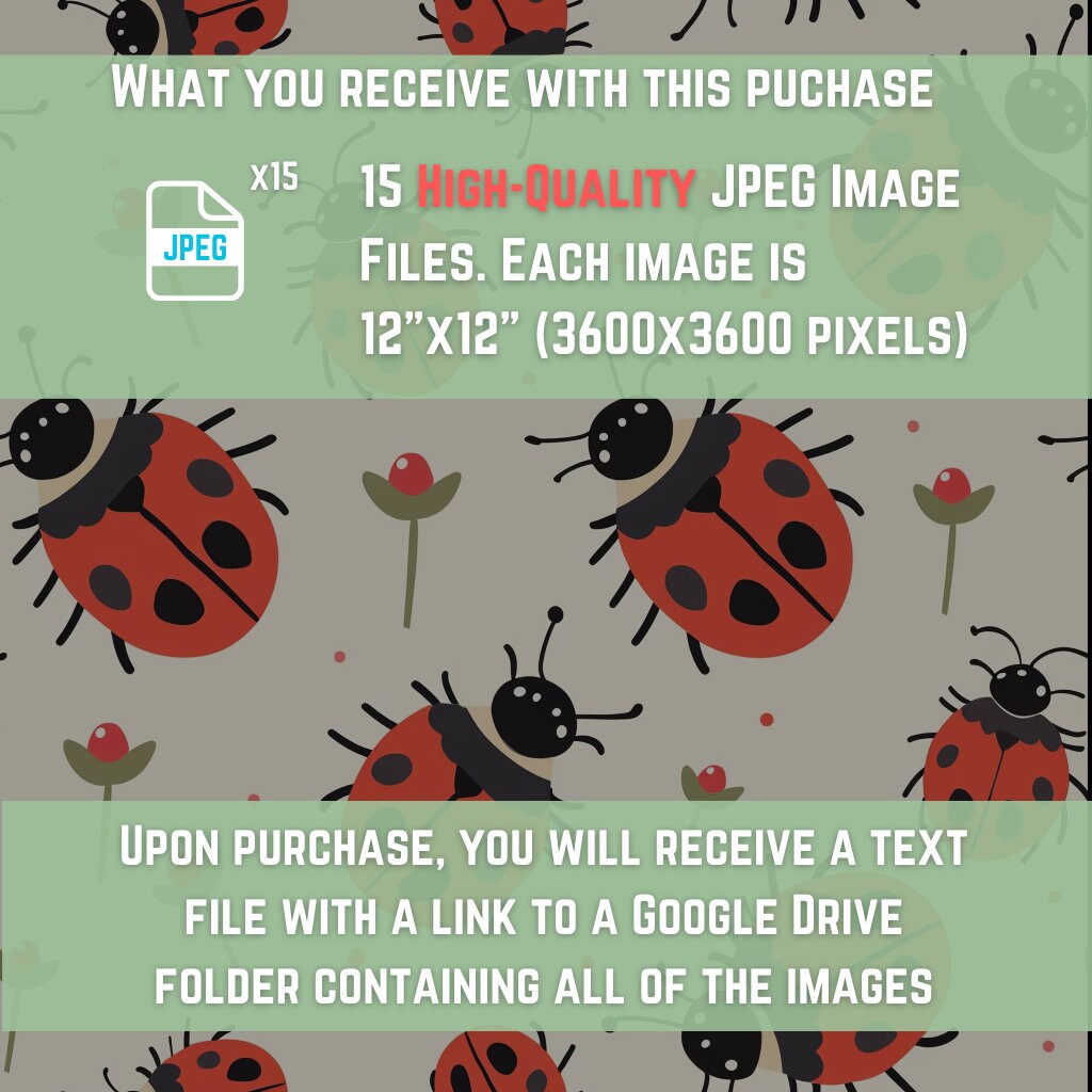 15 SEAMLESS Bug Patterns Bug and Insect Patterns for Dress and Clothing ...