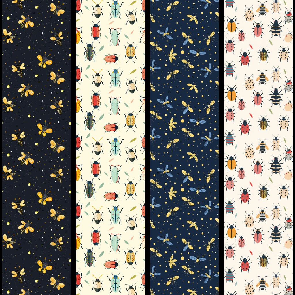 15 SEAMLESS Bug Patterns | Bug and Insect Patterns for Dress and ...