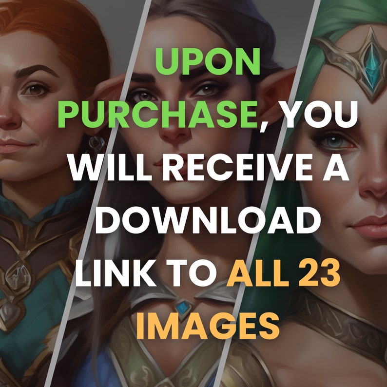 23 TTRPG Female Elf Character Portraits Half Elf Character Portraits ...