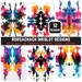 16 Rorschach Inkblot Designs, Instant Download Art, Rorschach Digital ...
