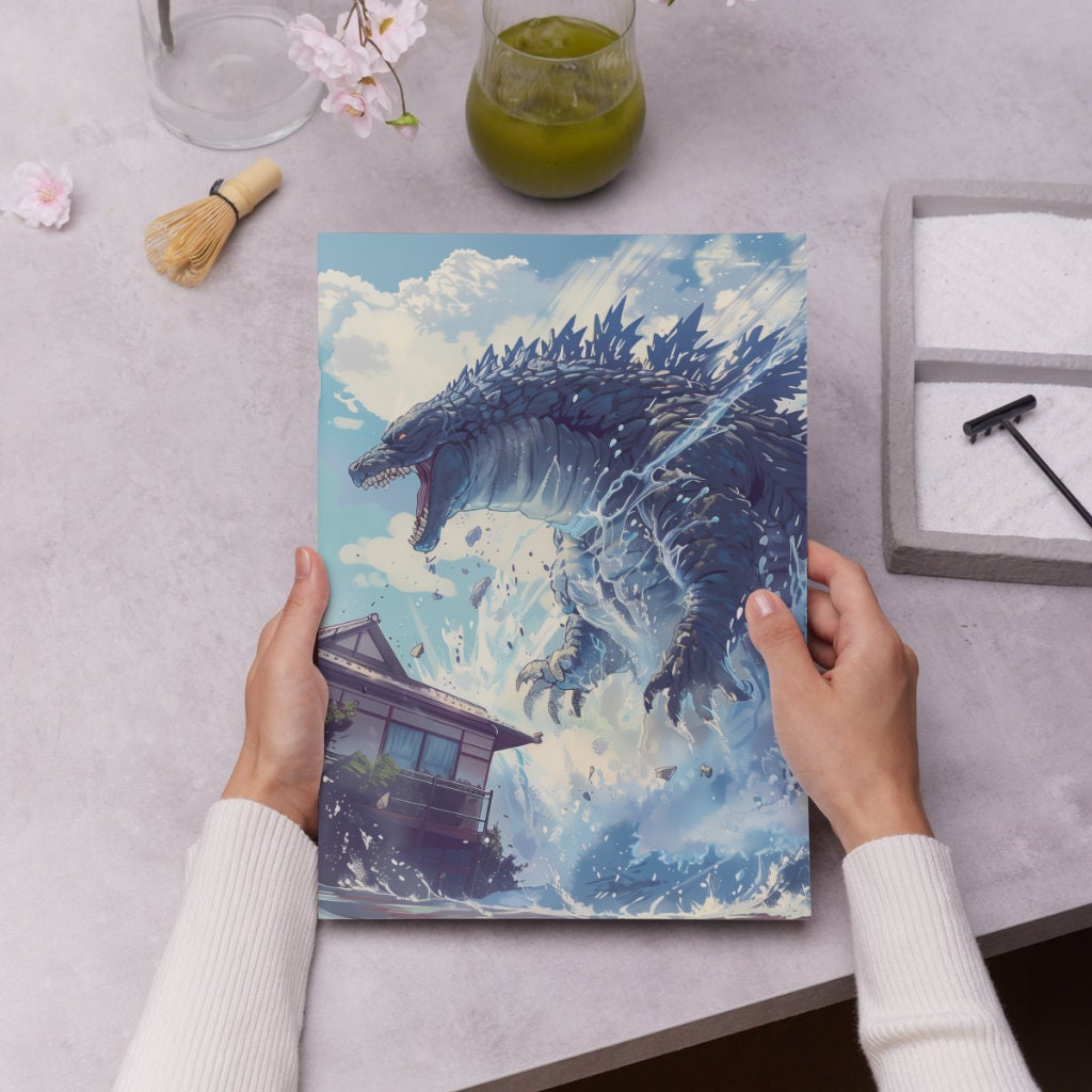 Anime Godzilla Kaiju Artwork PRINTABLE Artwork Set of 6 DIGITAL Prints ...