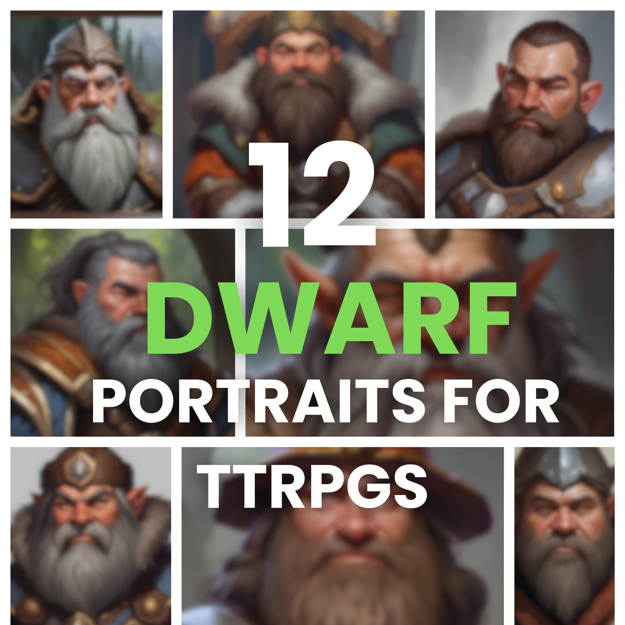 DWARF Dnd Character Art Dungeons and Dragons TTRPG Character Design ...