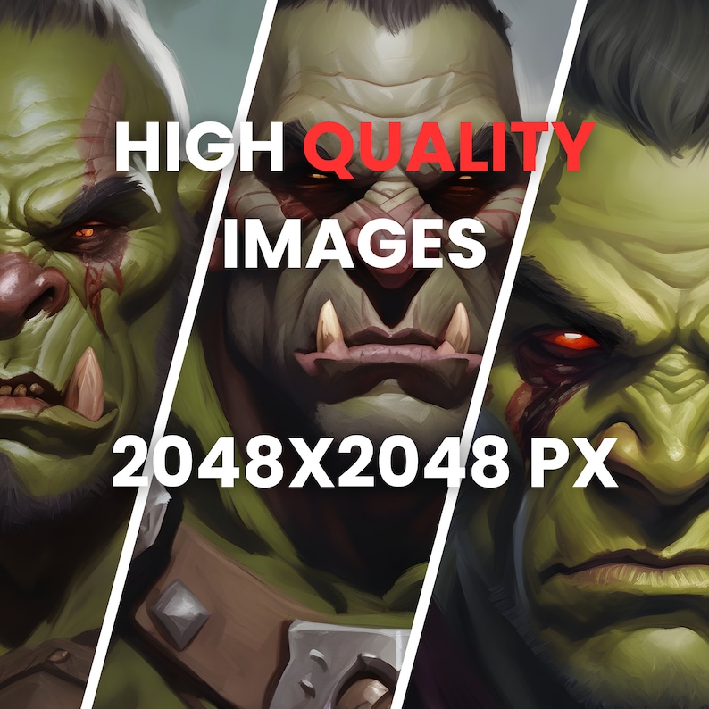 12 TTRPG Orc Character Portraits ORC MALE Character Portraits for ...