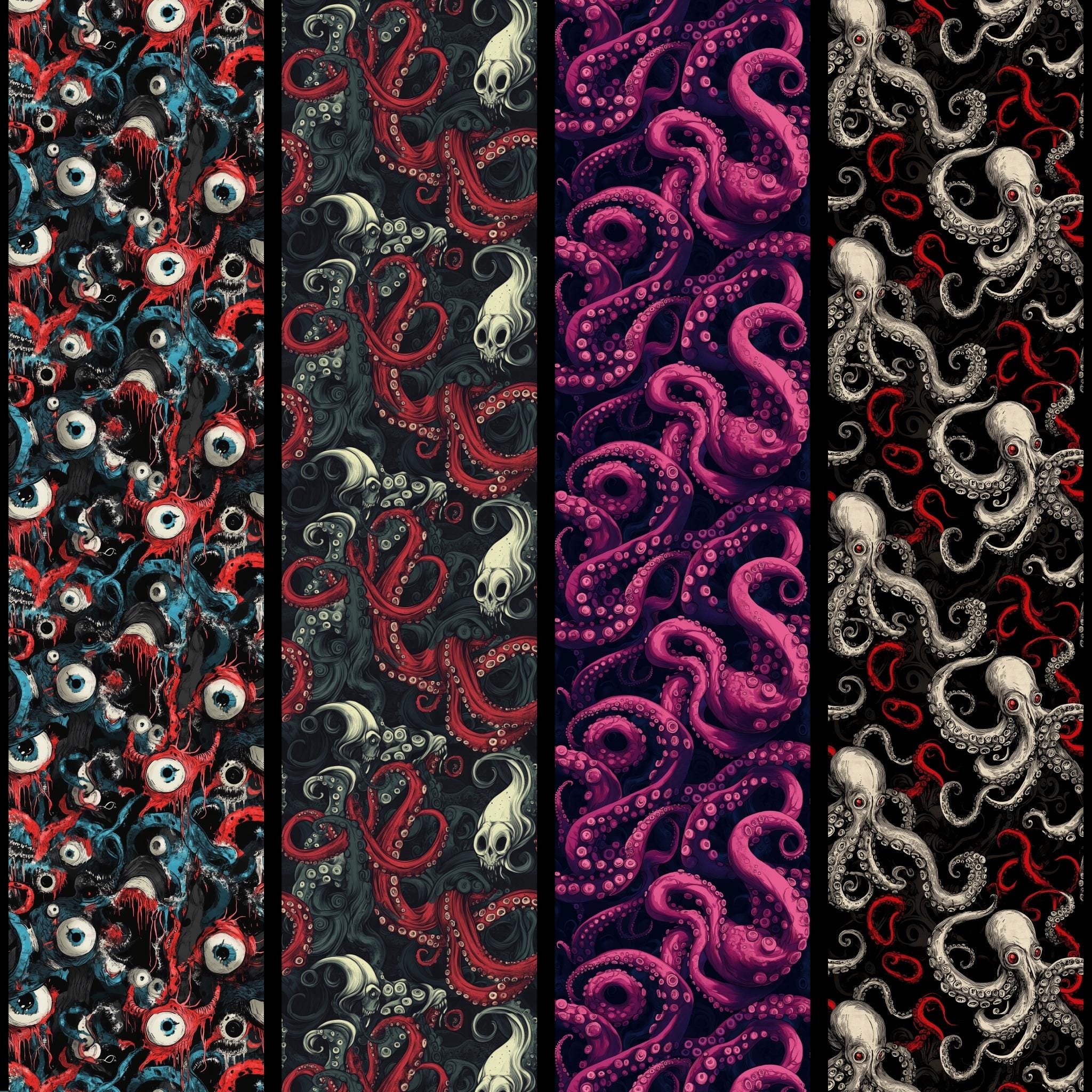15 SEAMLESS Lovecraftian Patterns | Eldritch Elegance for Fashion and ...