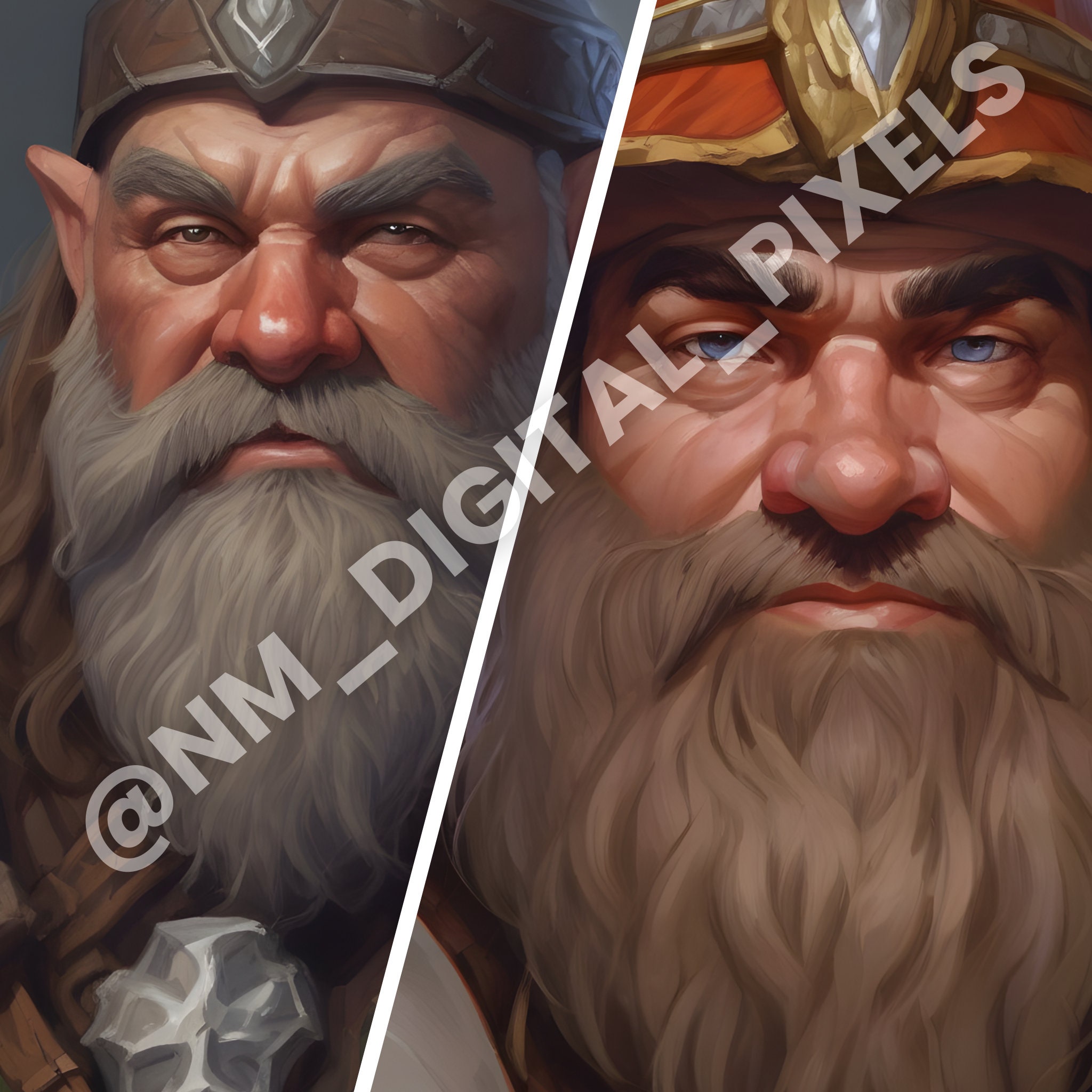 DWARF Dnd Character Art Dungeons and Dragons TTRPG Character Design ...