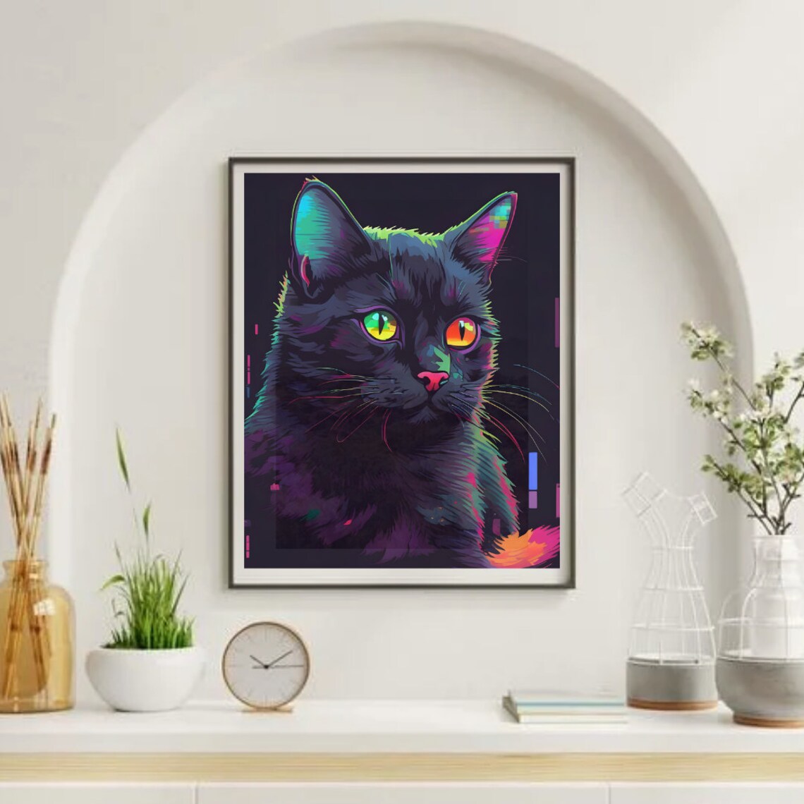 CAT Poster Designs for Cat Lover Gift Ideas WATERCOLOR Cat Artwork Set ...