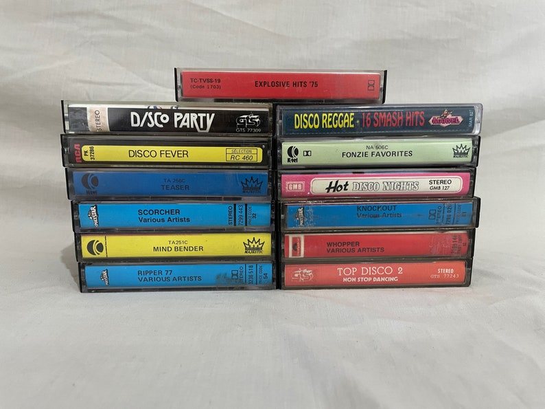 Vintage Cassette Tapes // Various Artists // Disco, Rock, Reggae ...