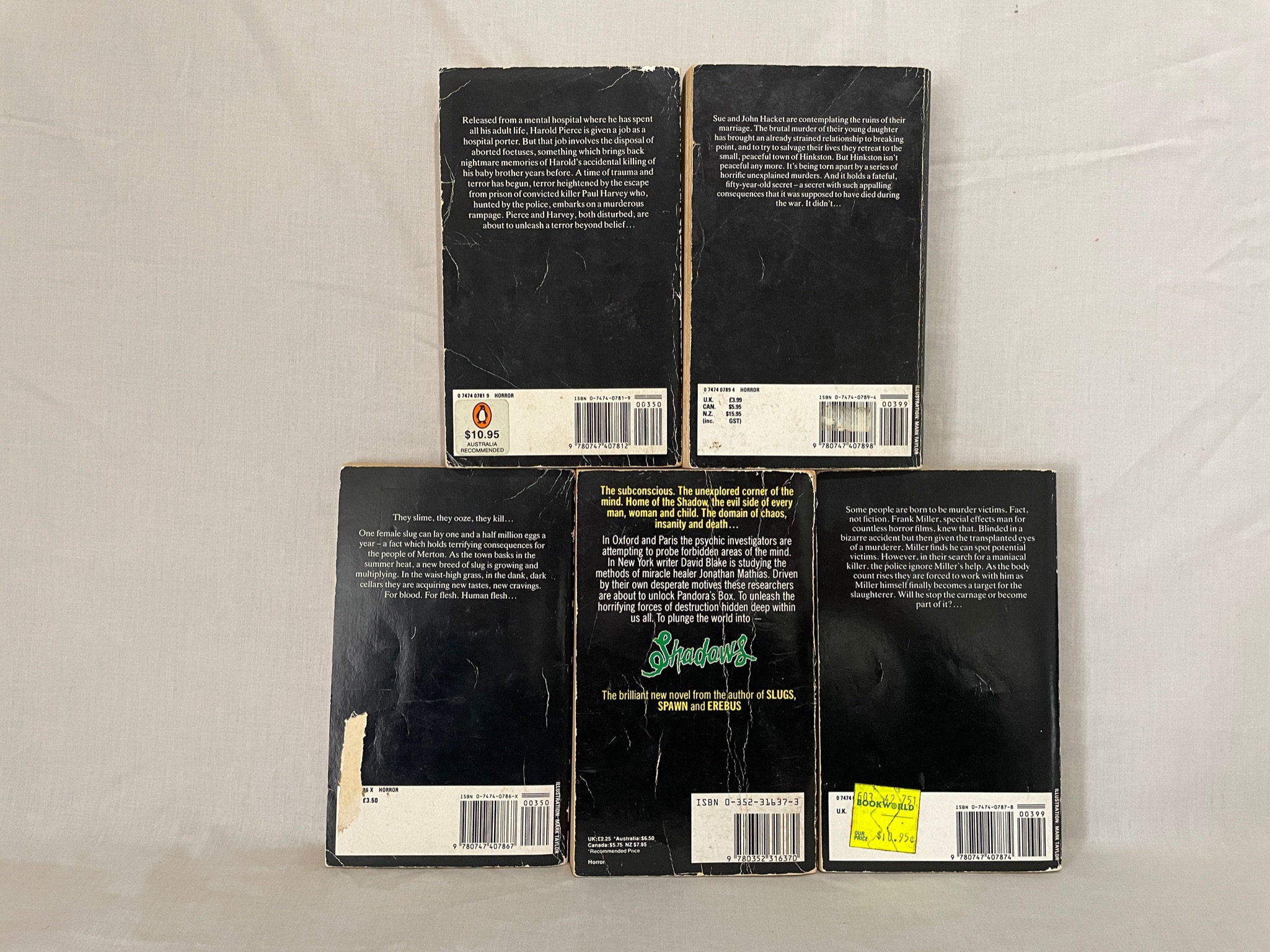 Shaun Hutson Vintage Horror Books // Slugs // Spawn // Nemesis - Etsy