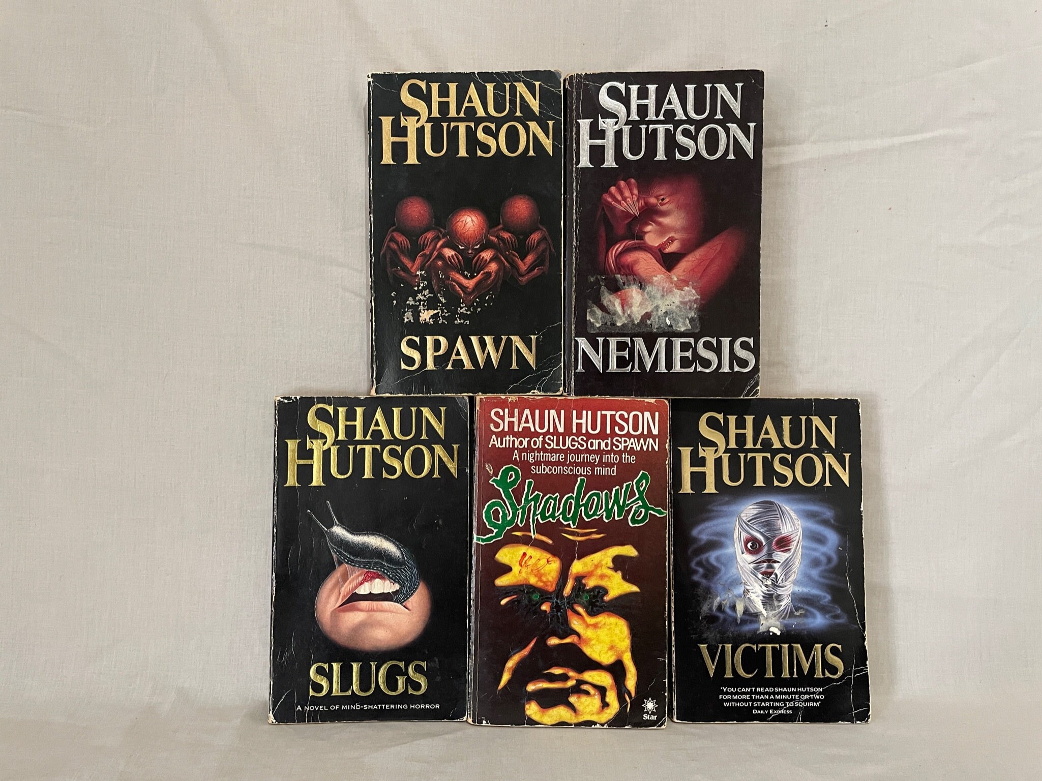 Shaun Hutson Vintage Horror Books // Slugs // Spawn // Nemesis ...