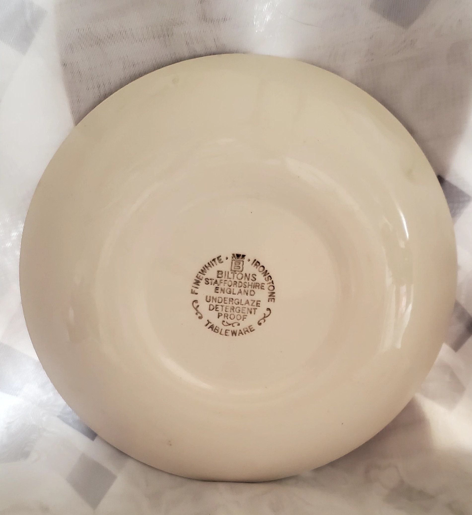 Vintage Biltons Ironstone China Plate England Purple Flower Power ...