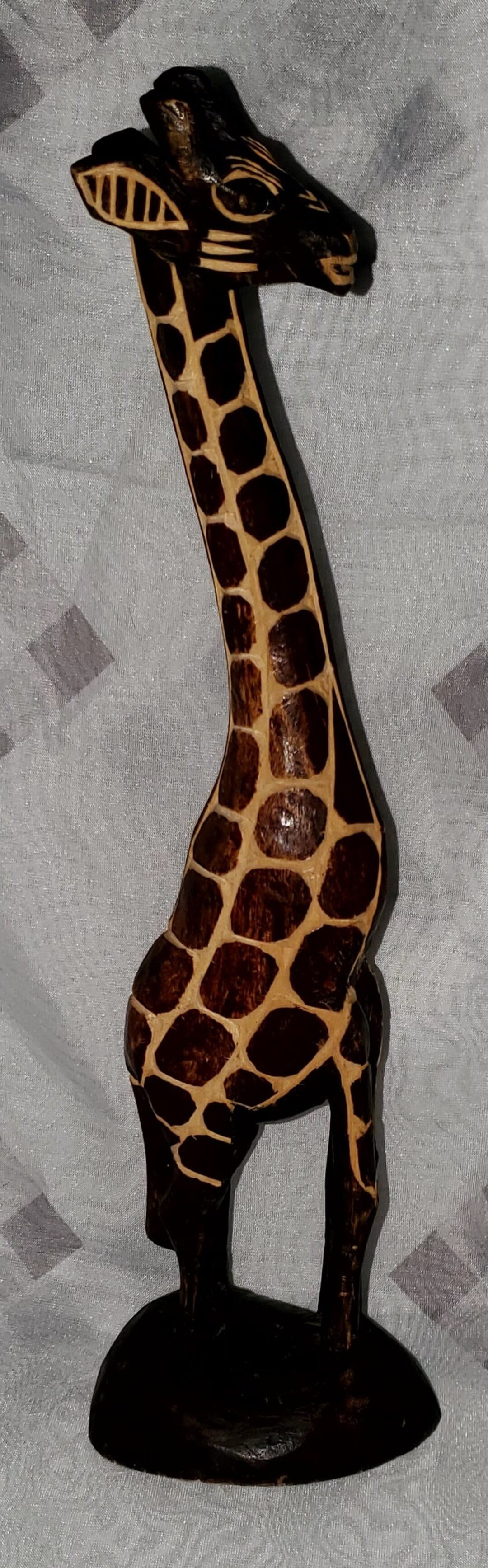 Hand Carved Wooden Giraffe Figurine Sculpture Statue - Etsy