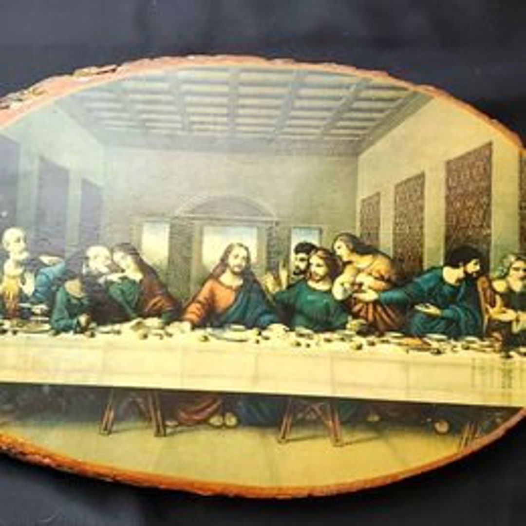 Vintage Rustic Art Plaque - Last Supper - Etsy