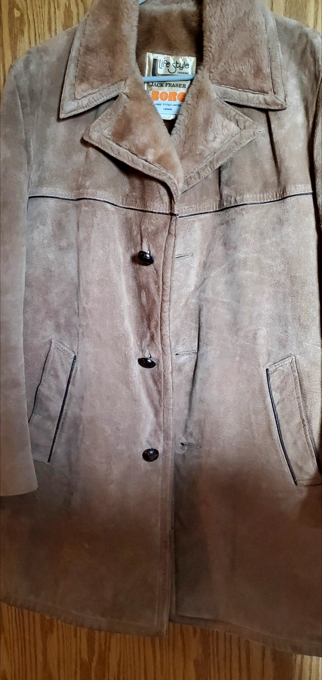 Vintage Jack Fraser Shearling Suede Leather Coat 42 M 70s - Etsy